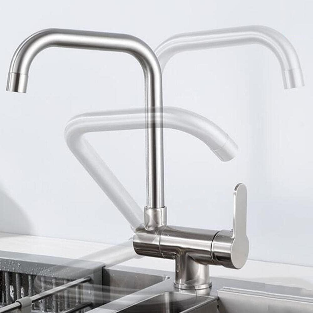 Kitchen Sink Mixer Faucet Brass Rotation Kitchen Faucets Folding Inside ...