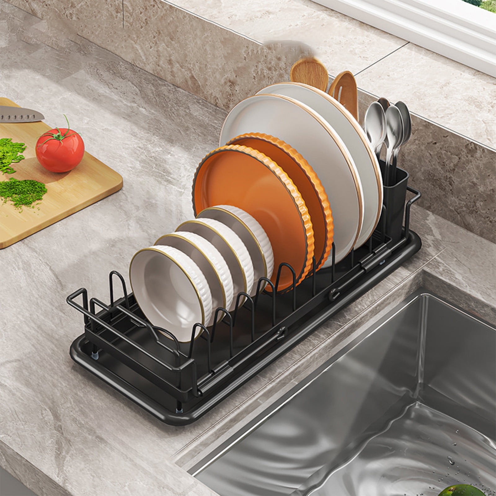 Kitchen Sink Organizer Sponge Stand Rack Compact And Stylish Storage ...