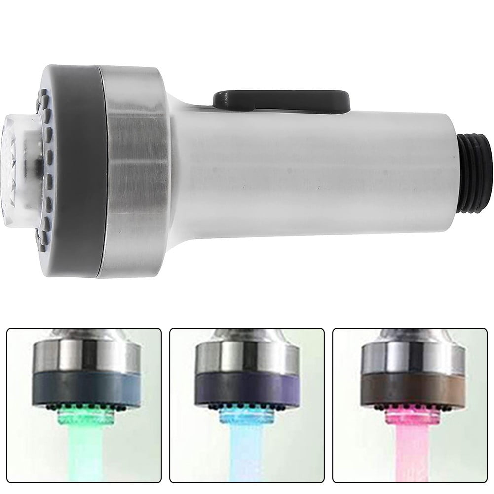 Kitchen Sink Pull-Down Faucet with LED Spray Head for Easy Replacement ...