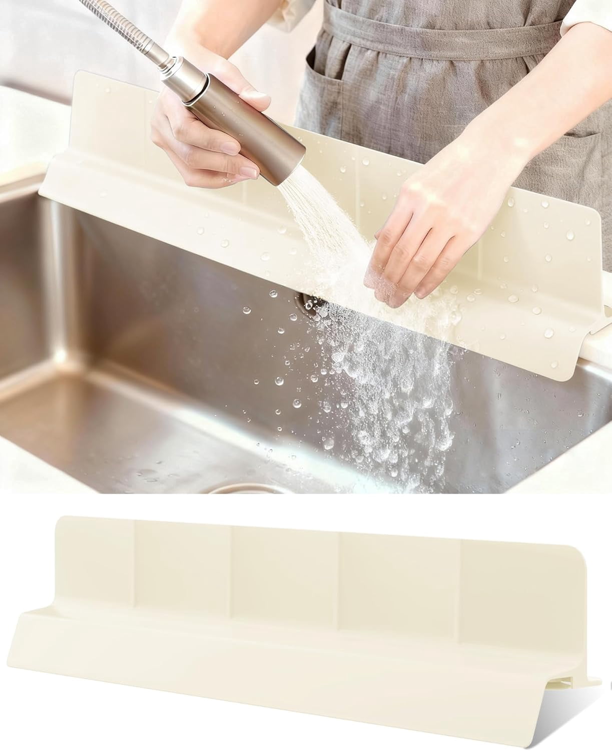 Kitchen Sink Splash Guard 23" Silicone Water Guard with Strong Suction ...
