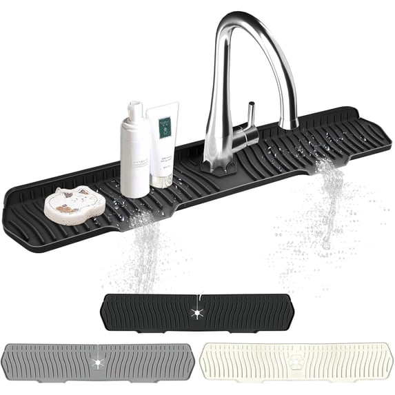 Kitchen Sink Splash Guard Gen2-30" x 6'' Silicone Mat fit for ...