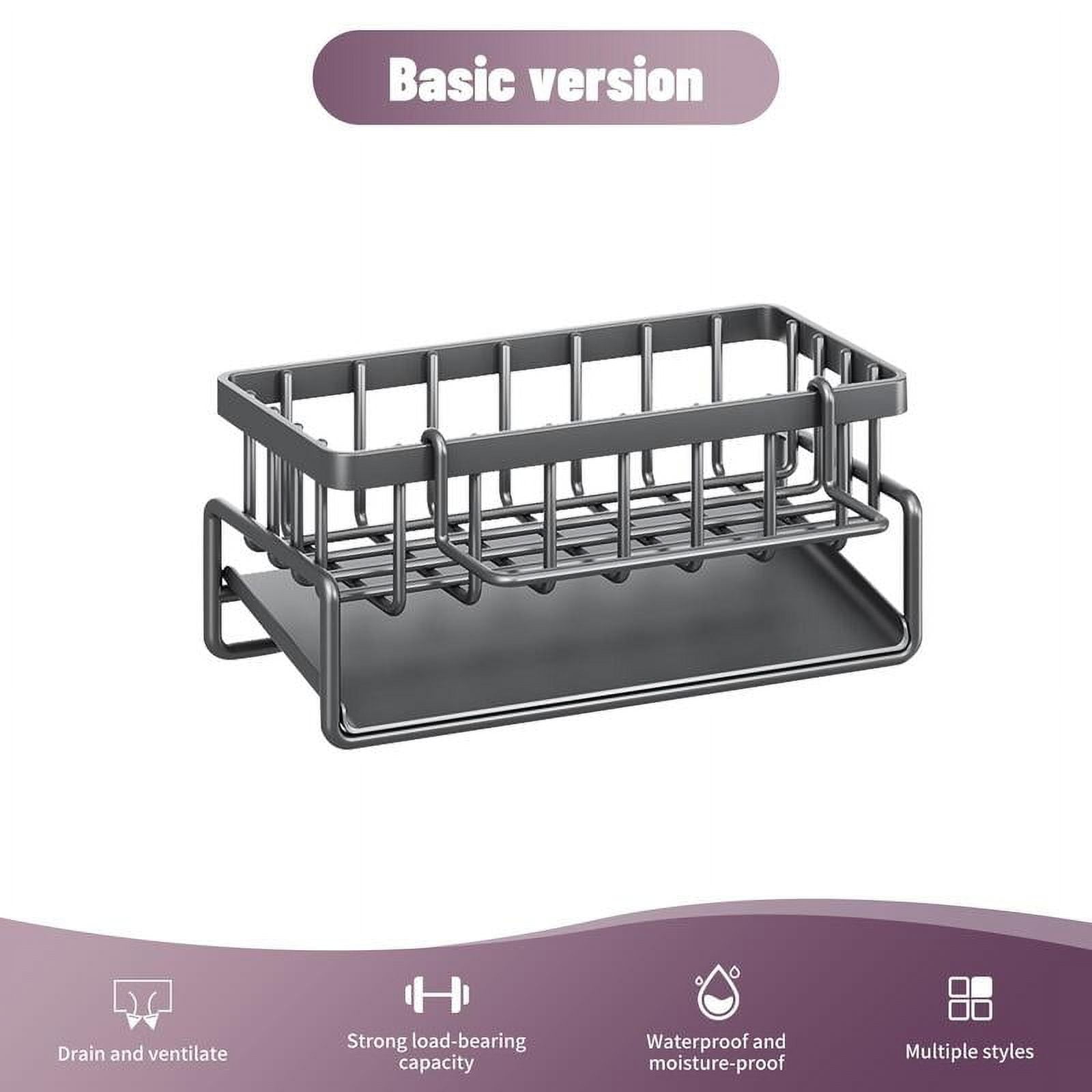 Kitchen Sink Sponge Drain Rack, Self Drain Kitchen Sink Organizer, Sink ...