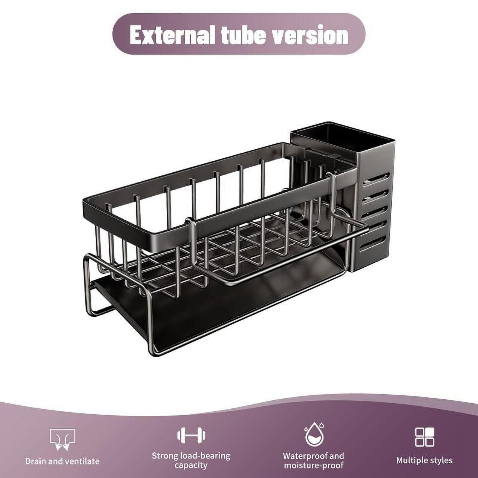 Kitchen Sink Sponge Drain Rack, Self Drain Kitchen Sink Organizer, Sink ...