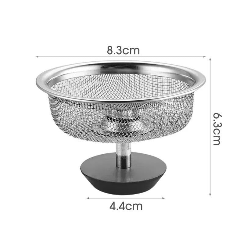 Kitchen Sink Stainless Steel Filter Sewer Mesh Strainers Bathroom Sink ...