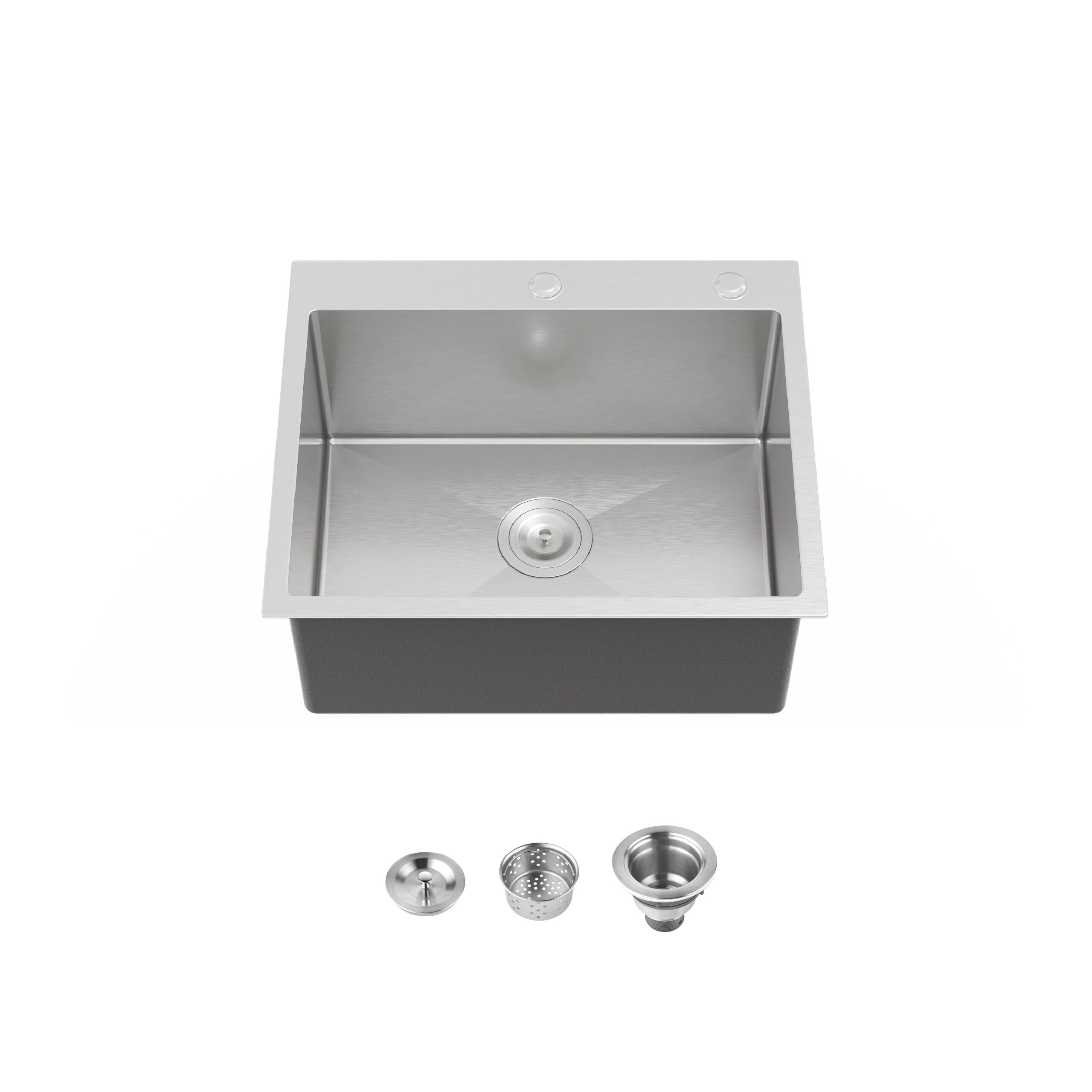 Kitchen Sink Stainless Steel Kitchen Sink, 23″x19″ Single Bowl ...