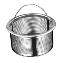 GZILA 3-inch Metal Kitchen Sink Drain Basket, Deep Cup with Handle, SUS ...