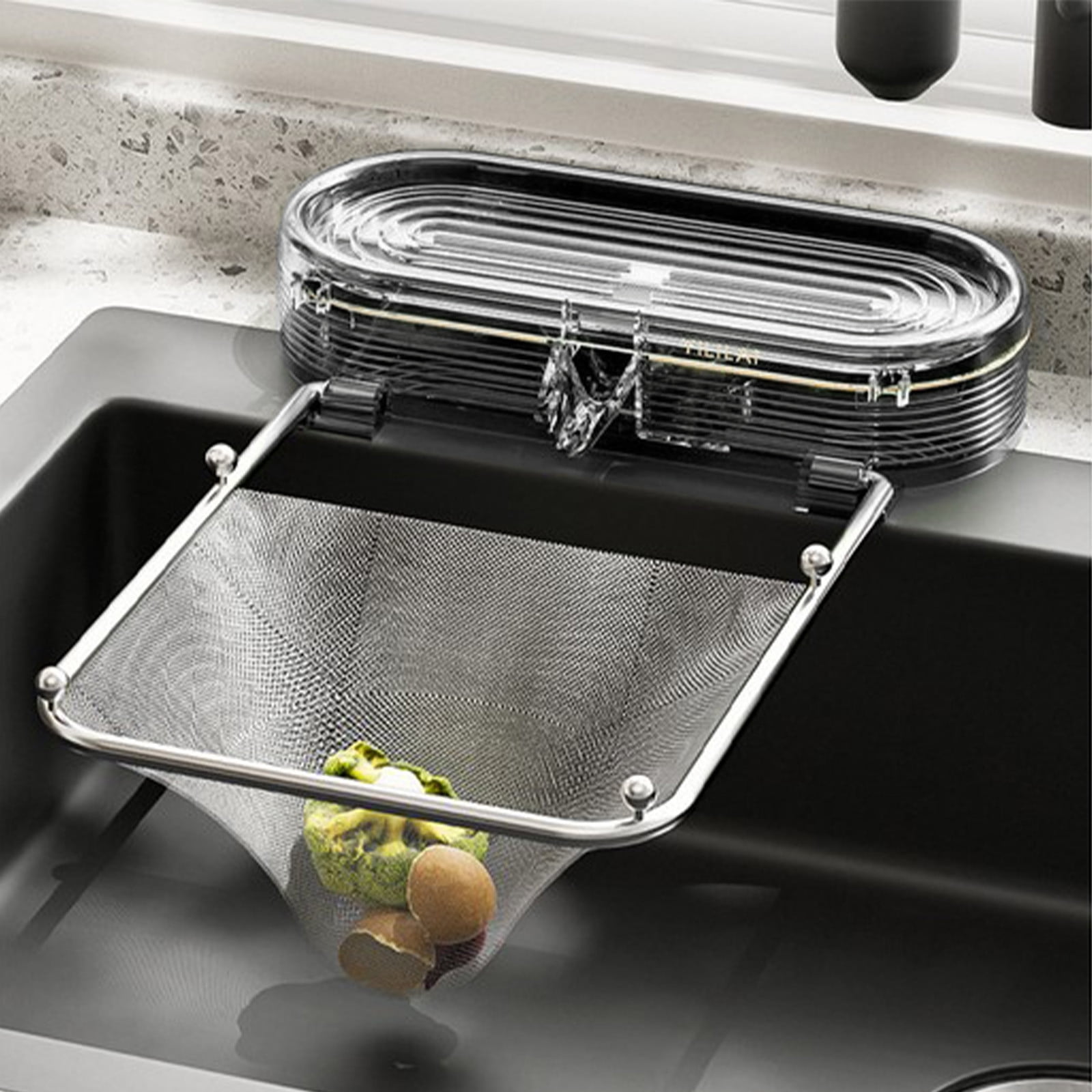 Kitchen Sink Strainer Food Catcher, Stainless Steel Mesh Screen, Easy ...