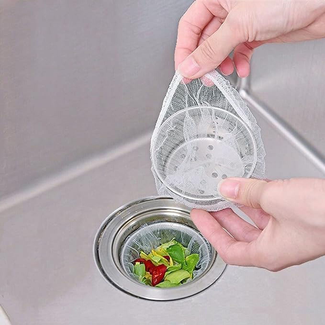 Kitchen Sink Strainer Mesh Bag- 300 PCS Disposable Sink Net Strainer ...