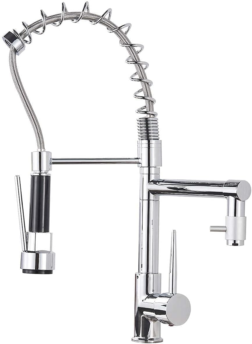 Kitchen Sink Tap,Chrome Dual Swivel Spout,Spring Kitchen Faucet,360 ...