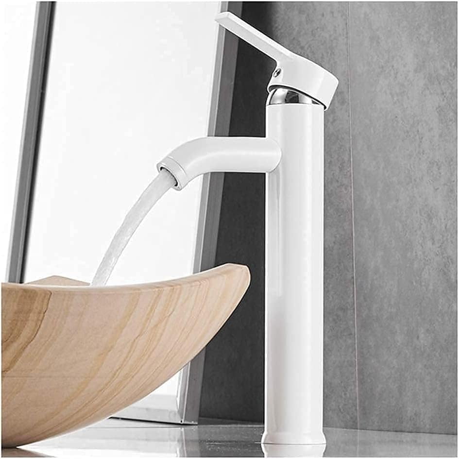 Kitchen Sink Taps Faucet White Single Handle Kitchen Tap,Contemporary ...