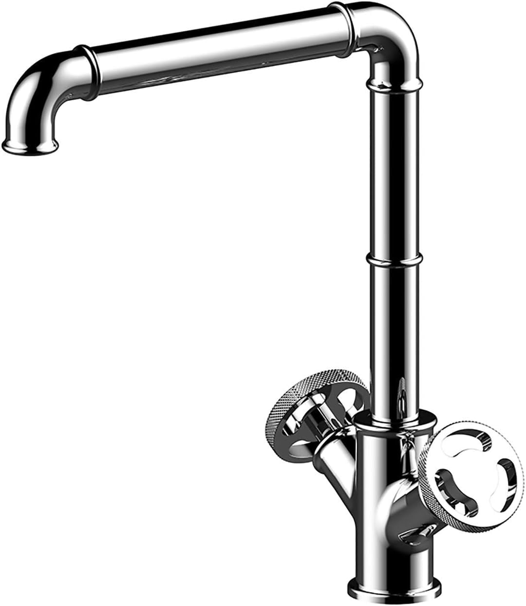 Kitchen Sink Taps Industrial Style 360° Rotation Hot and Cold Water ...