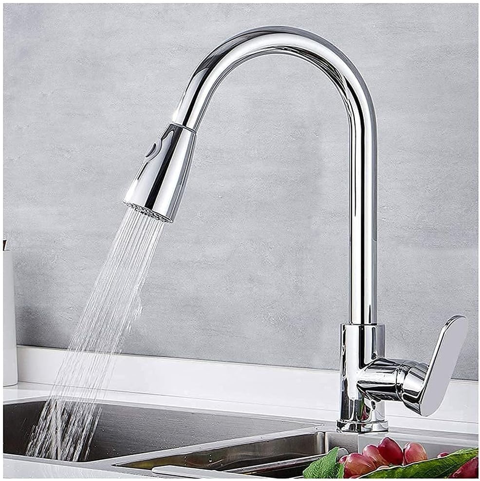 Kitchen Sink Taps with Pull Out Spout,Swivel Spout Dual Functional ...
