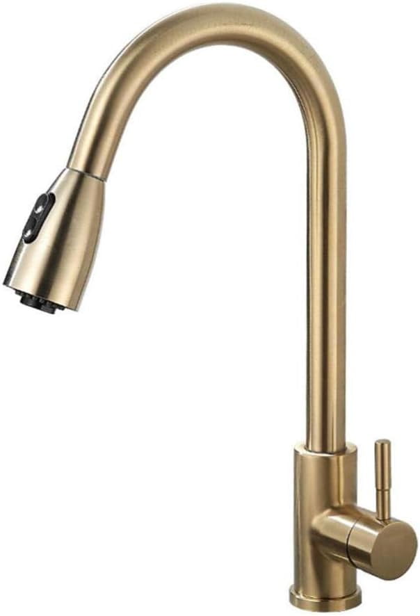 Kitchen Sink Taps with Pull Out Spray 304 Stainless Steel Hot and Cold ...