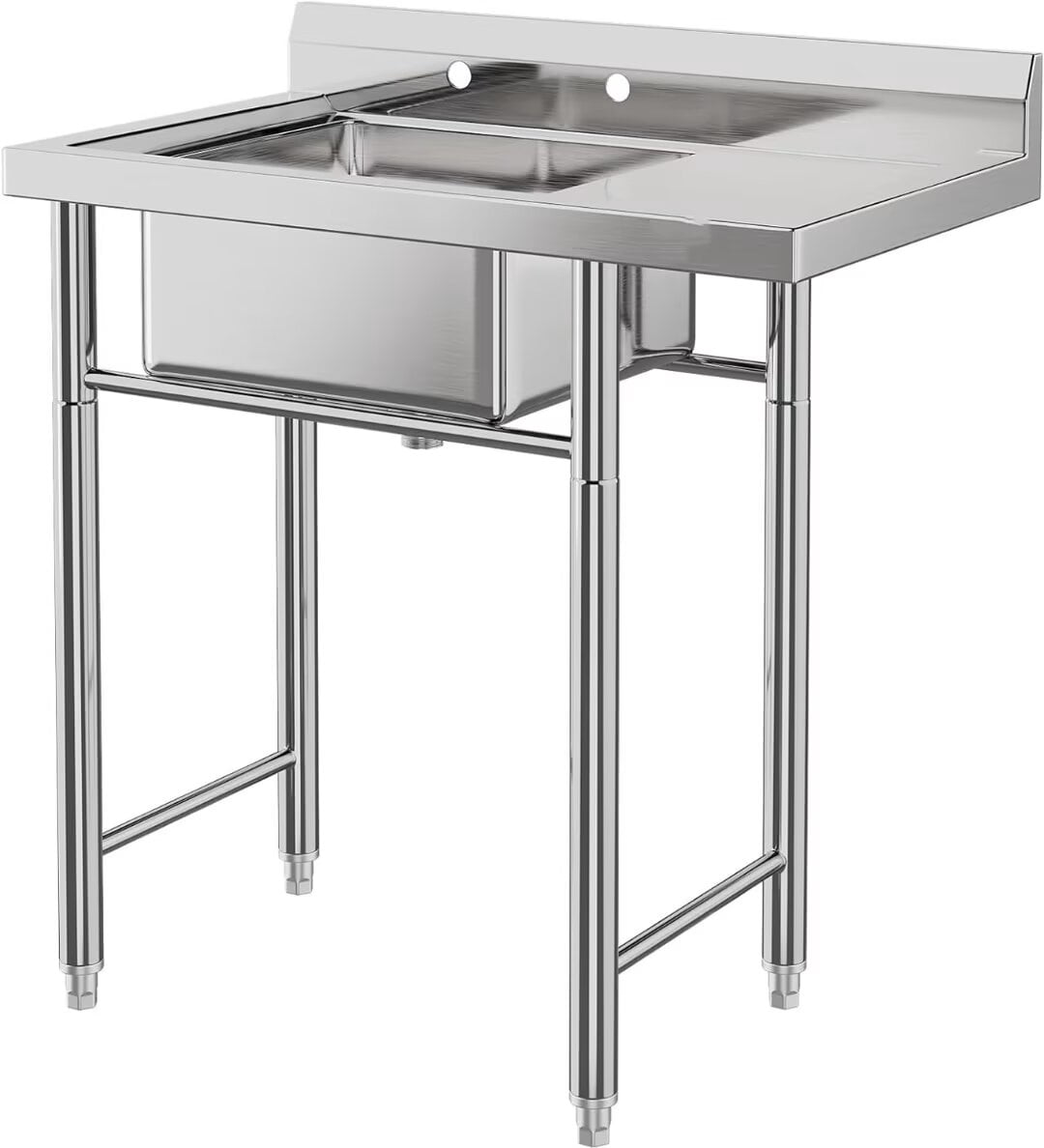 Kitchen Sink Utility Sink Commercial Stainless Steel Freestanding Sink ...