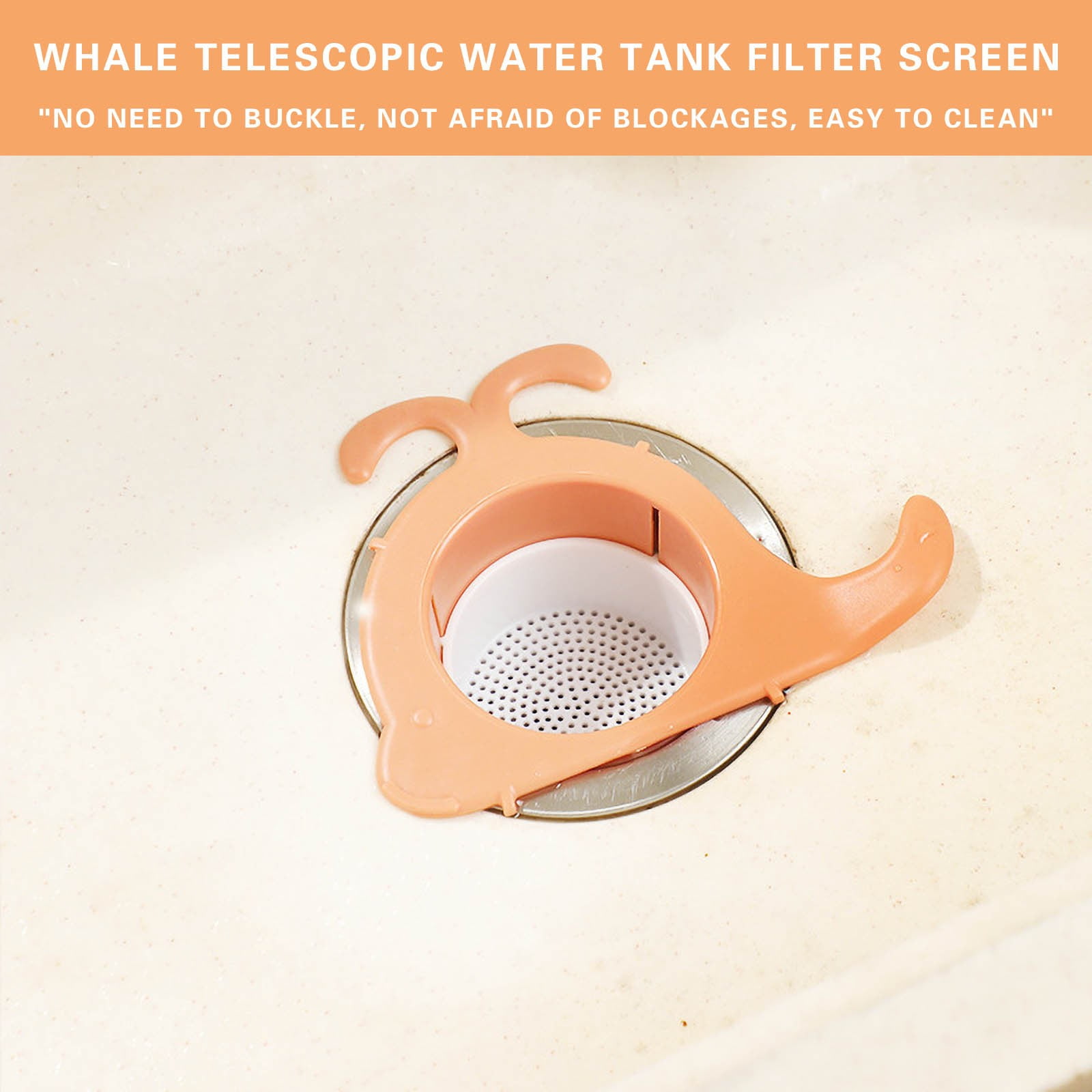 Kitchen Sink Whale Strainer - Foldable Drain Filter for Vegetable Wash ...