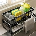 Kitchen Slanted Shelf Sink Caddy Dishcloth Drain Rack Countertop ...
