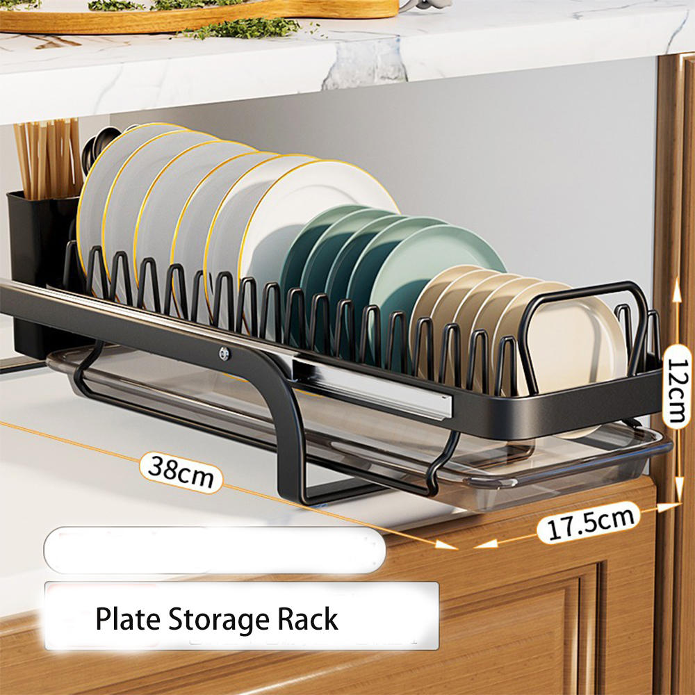 Kitchen Sliding Dish Drying Rack Cabinets Drawers Organizer Pull-out ...