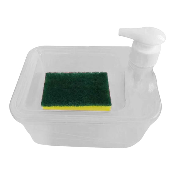 Kitchen Soap Dispenser with Sponge and Cleaning Brush | Press Box for ...