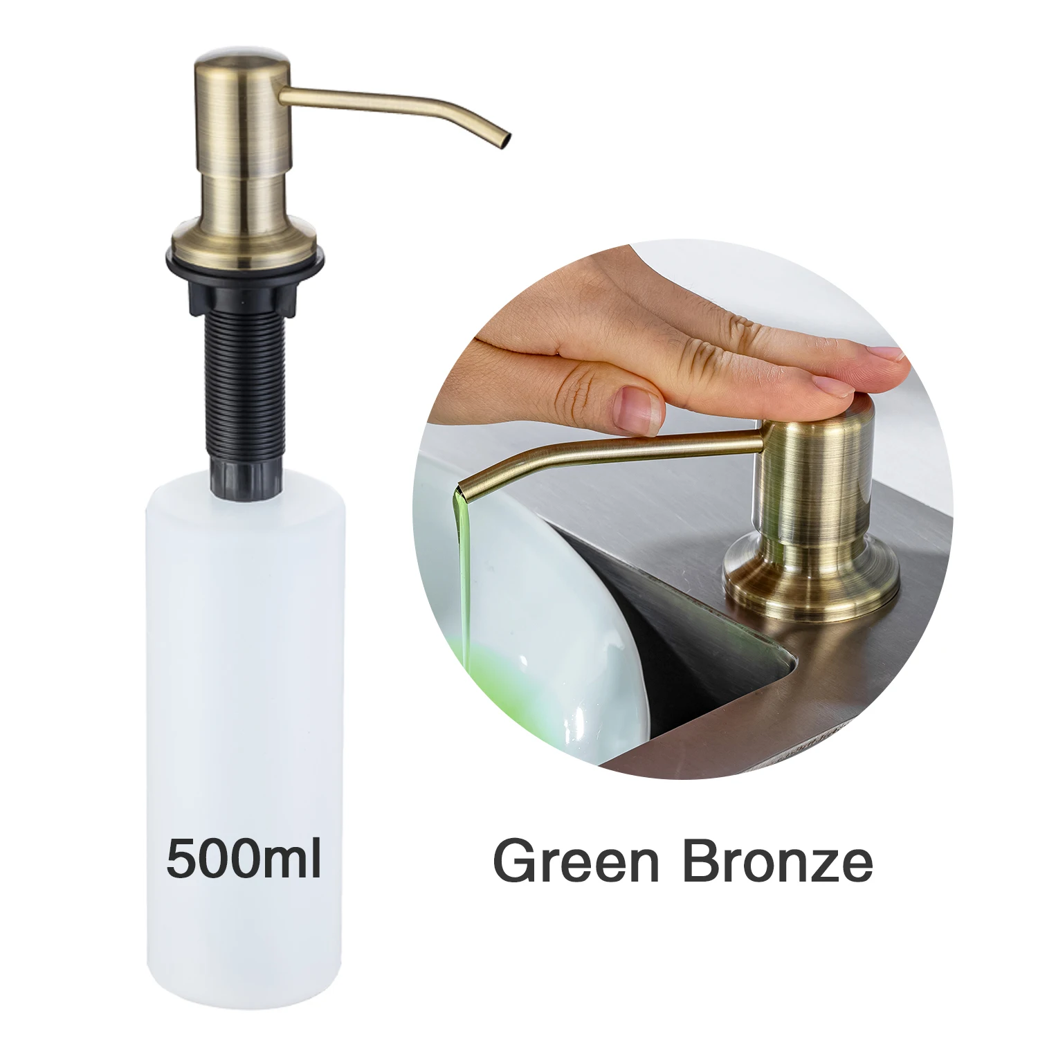 Kitchen Soap Dispensers 500ml Build in Dispenser Soap For Kitchen ...