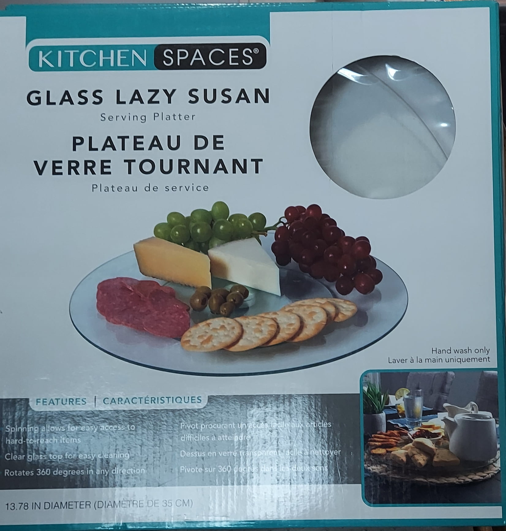 Kitchen Spaces Glass Lazy Susan - Walmart.com