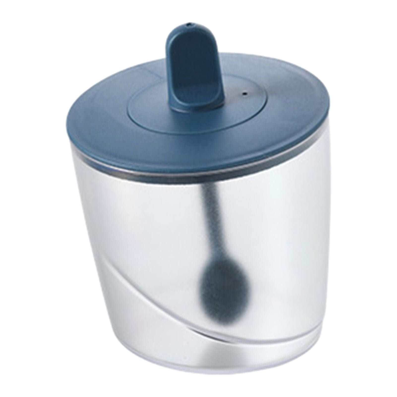 Kitchen Spice Jar with Lid & Spoon - Transparent Plastic Seasoning Box ...
