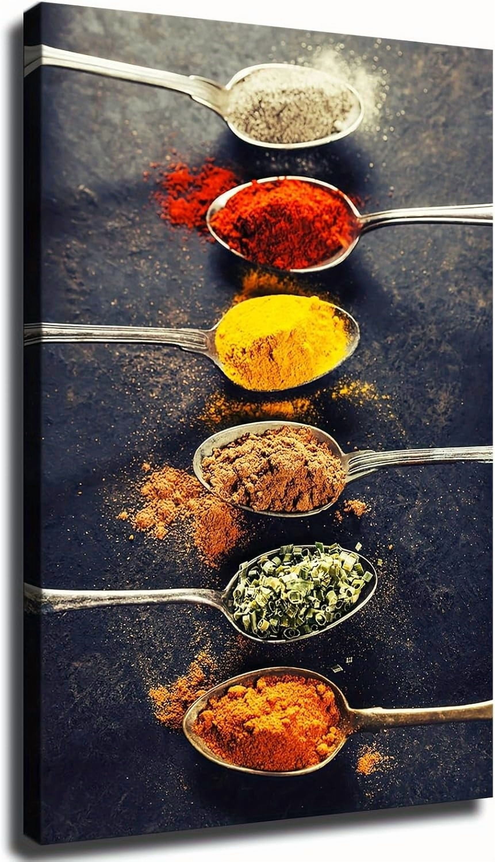 Kitchen Spice Spice Spoon Poster Canvas Modern HD Picture Print Artwork ...