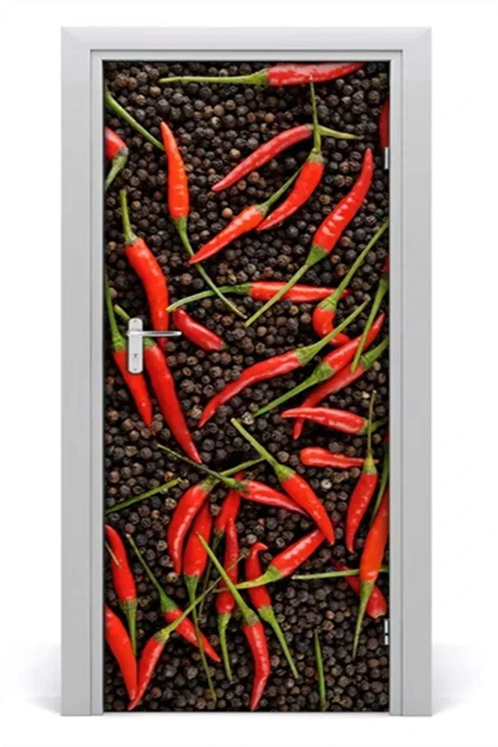 Kitchen Spices Wallpaper Sticker Food Ingredients Door Stickers Self ...