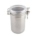 Kitchen Stainless Steel Canister Set With Clear Acrylic Lids Clamp ...