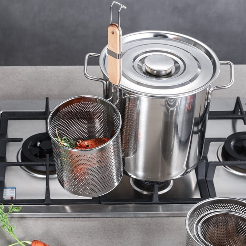 Kitchen Stainless Steel Colander Filter Pasta Spoon Cooking Soup Powder ...