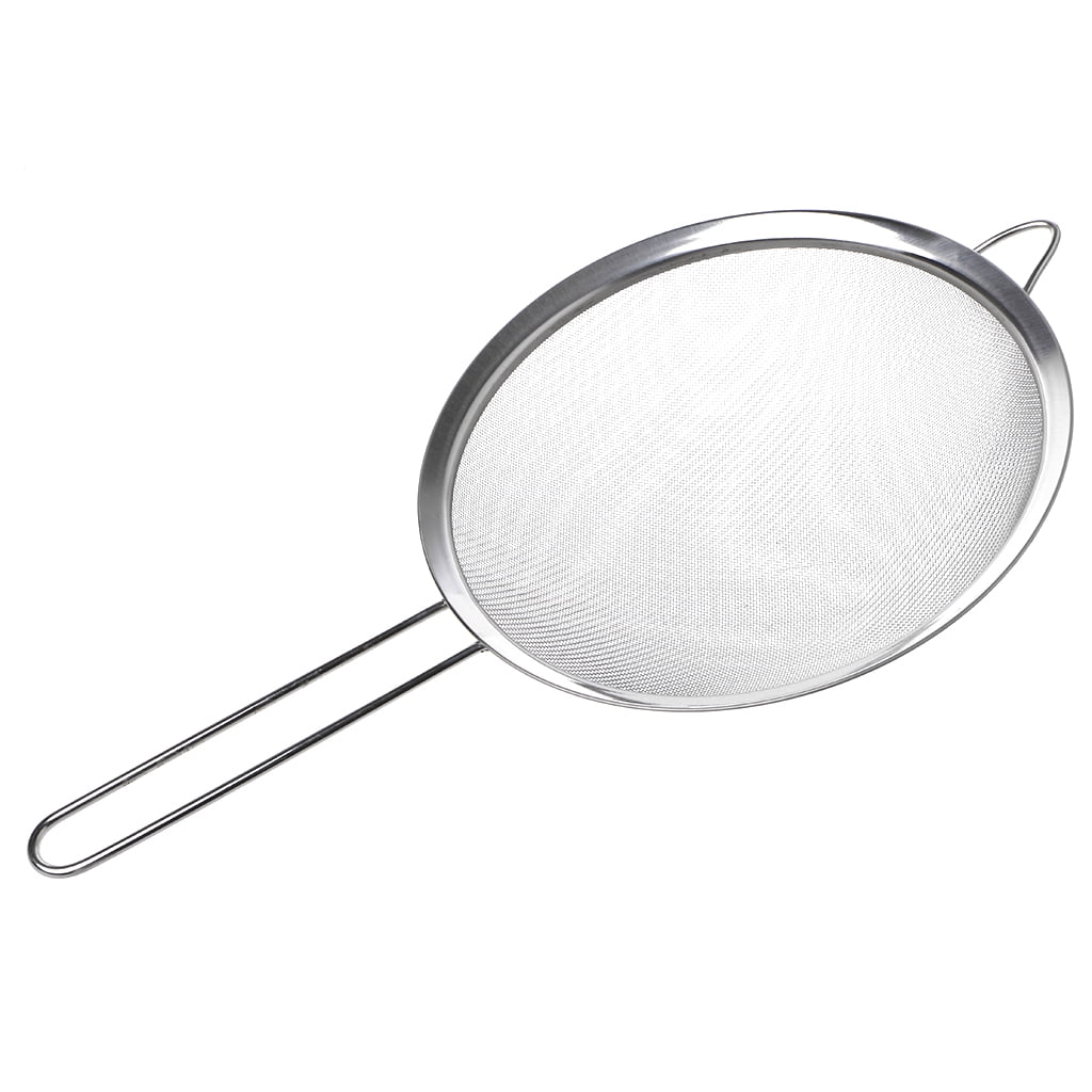 Kitchen Stainless Steel Flour Tea Strainer Mesh Colander Sieve Filter ...