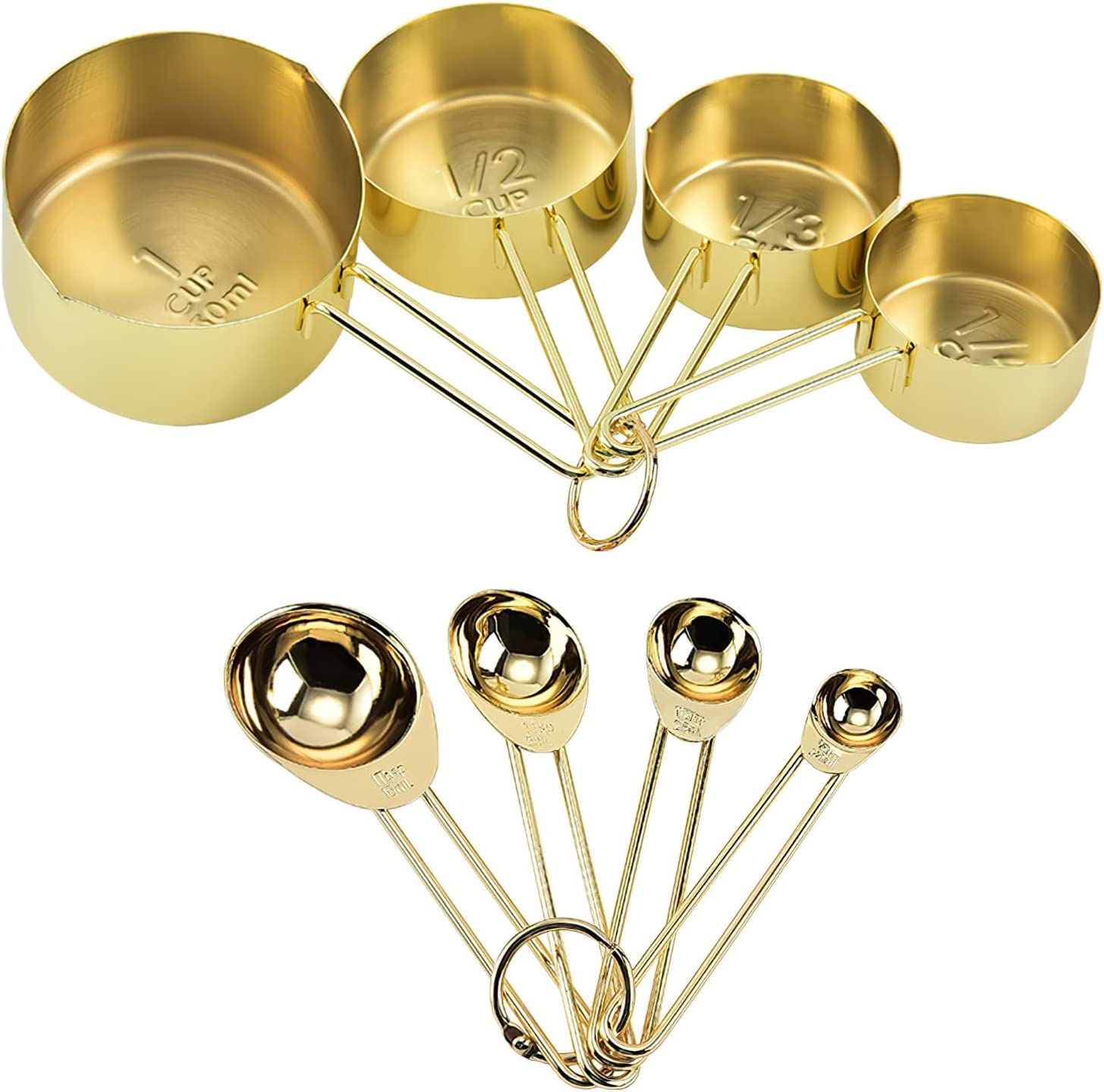 Kitchen Stainless Steel Measuring Cups and Spoons Set Measuring Cups ...