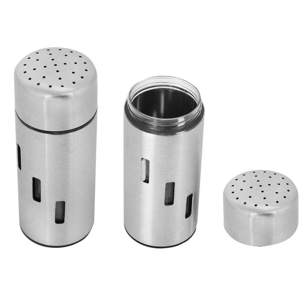 Kitchen Stainless Steel Seasoning Spice Condiment Bottle Organizer Jar ...