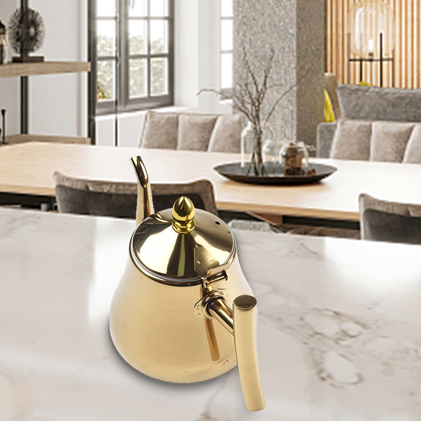 Kitchen Stainless Steel Teapot Infuser Coffee Pot Induction Cooker ...