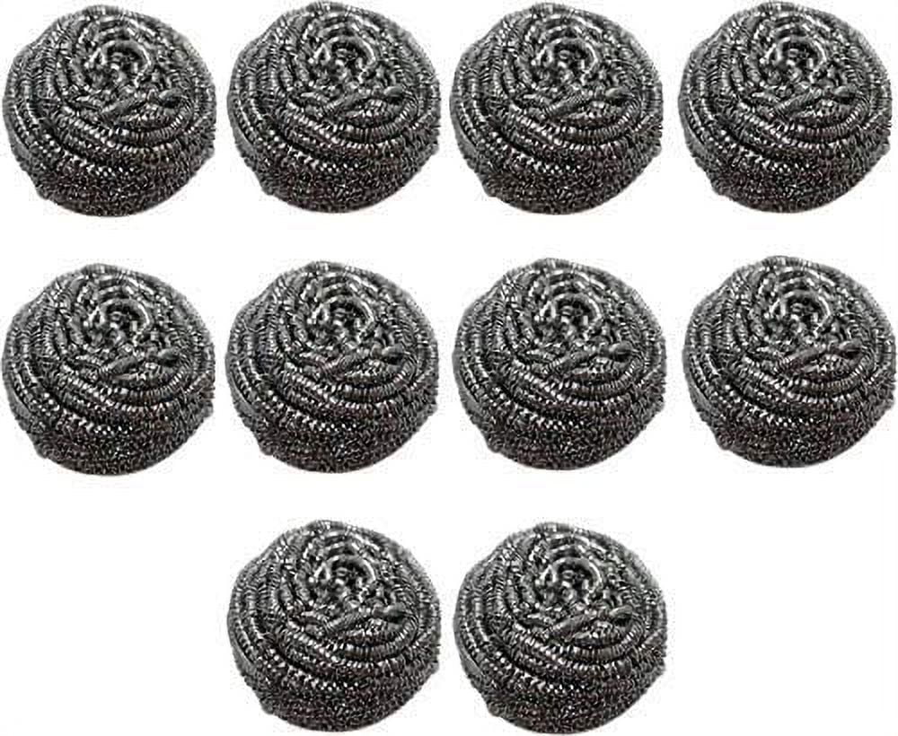 Kitchen Stainless Steel Wire Sponge for Pans - Pack of 6 - Metal ...