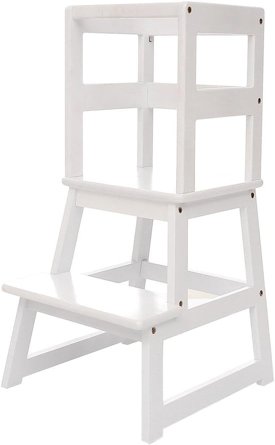 Kitchen Step Stool, Mother's Helper Step Stool, Wooden Standing Tower ...
