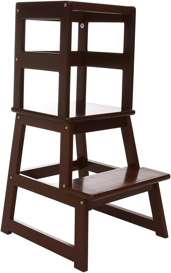 Kitchen Step Stool, Mother's Helper Step Stool, Wooden Standing Tower ...
