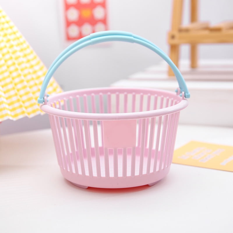 Kitchen Storage Basket Hollow Portable Shower Bath Baskets Desktop ...