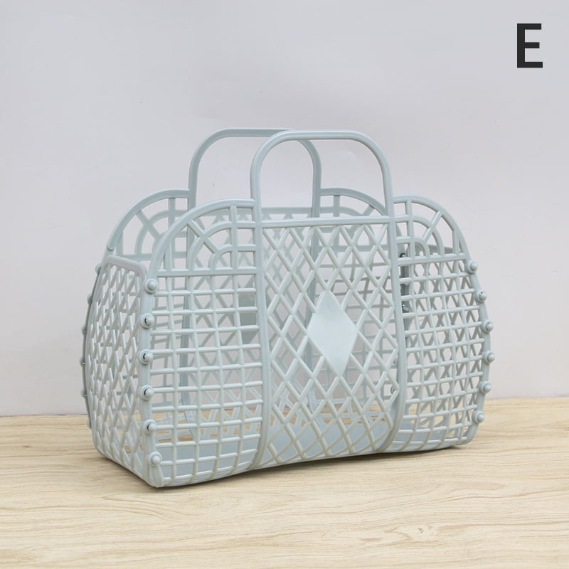 Kitchen Storage Basket Hollow Portable Shower Bath Baskets Desktop ...
