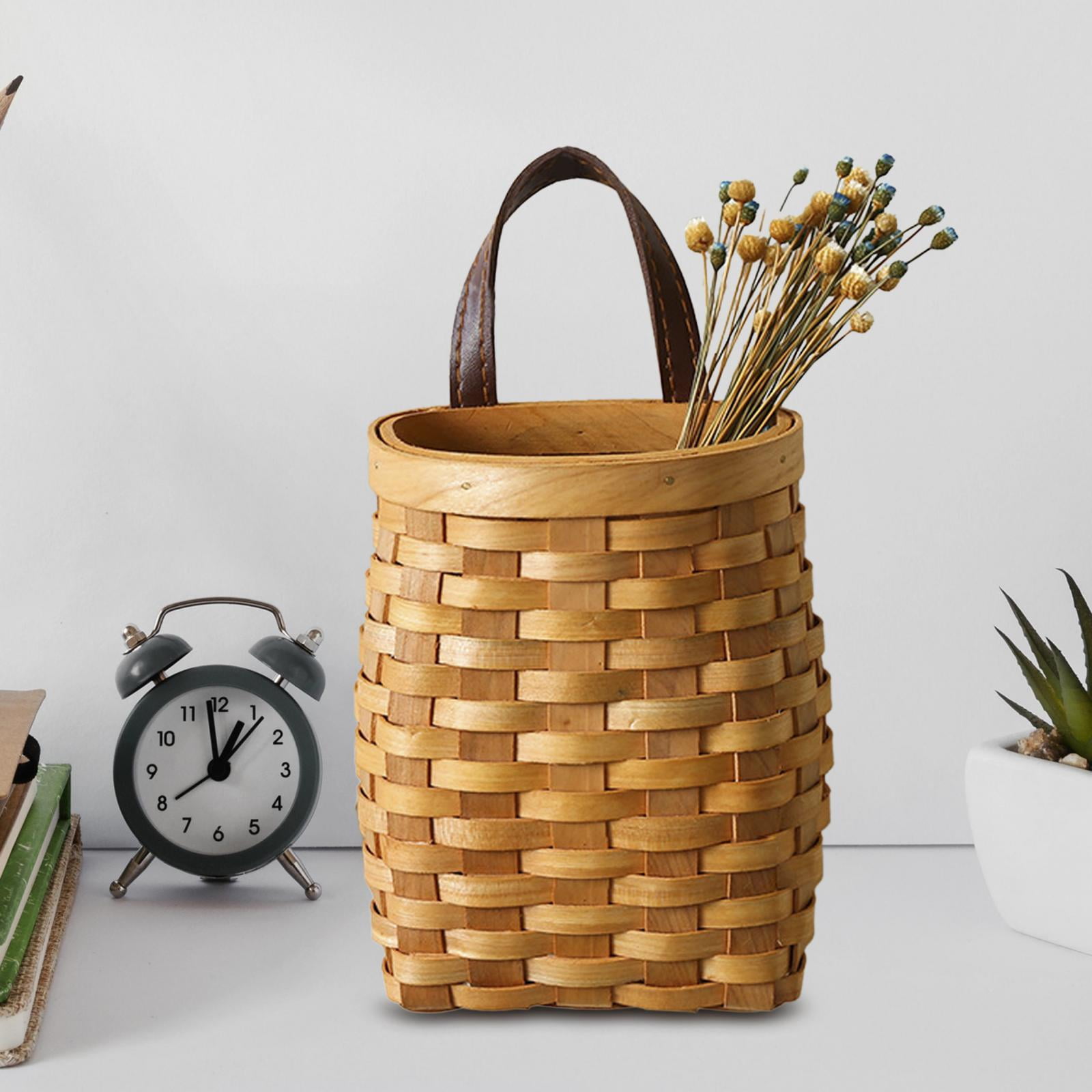 Kitchen Storage Basket Woven Hanging Baskets Organizer Handwoven Fruit ...