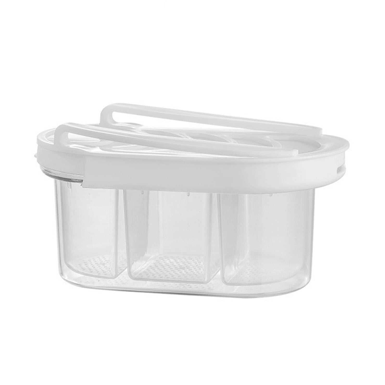 Kitchen Storage Box Save Space Stackable Grooved Draining Hole Grid ...