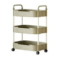 Kitchen Storage Cart 3-Tier Rolling Utility Cart Mobile Organizer with ...