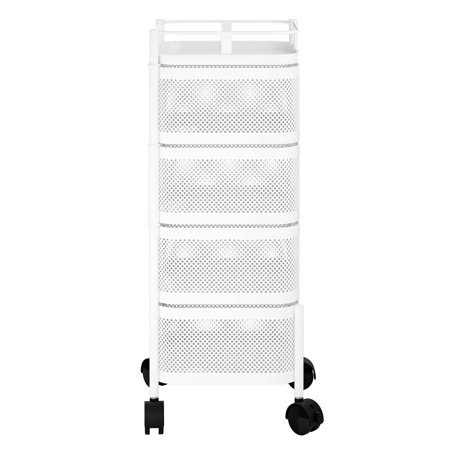 Kitchen Storage Cart, 5-Layer Kitchen Trolley on Wheels, Rotating ...