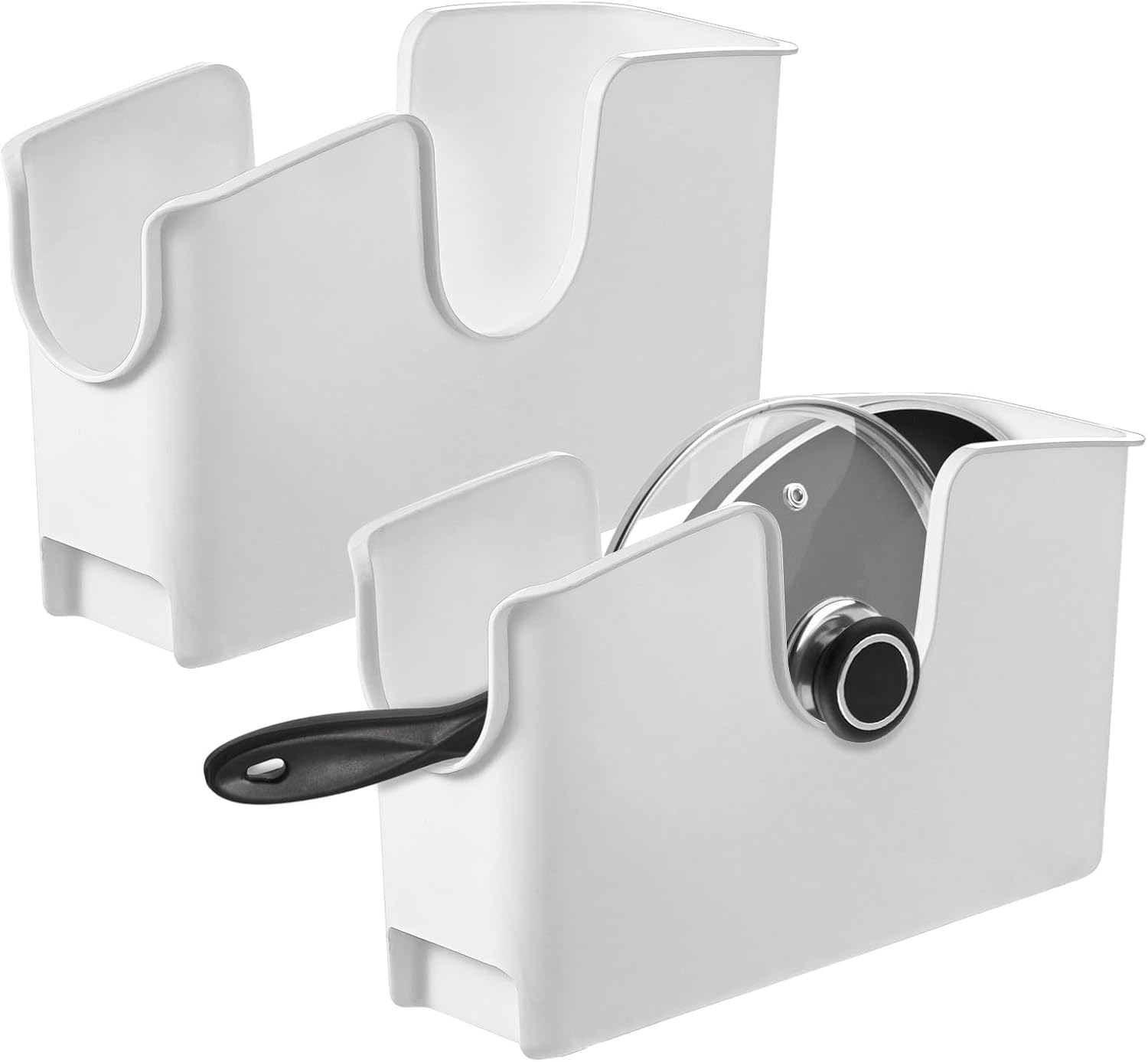 Kitchen Storage Container, Cookware Organizer Box with Pulley and ...