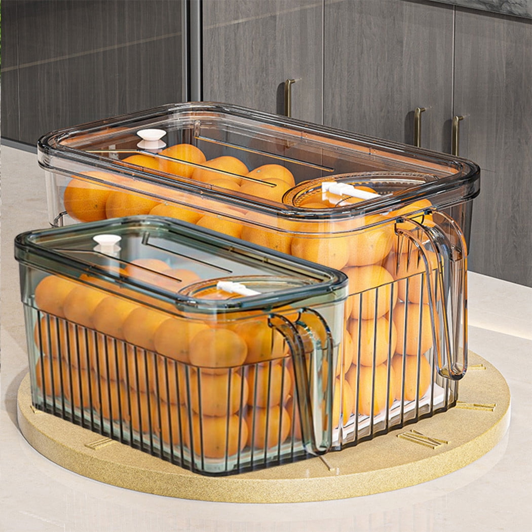 Kitchen Storage Containers,Stackable Food Containers with Lids&Handles ...