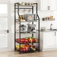 Kitchen Storage Rack, 5 Tier Microwave Stand With 2 Large Wire Basket ...