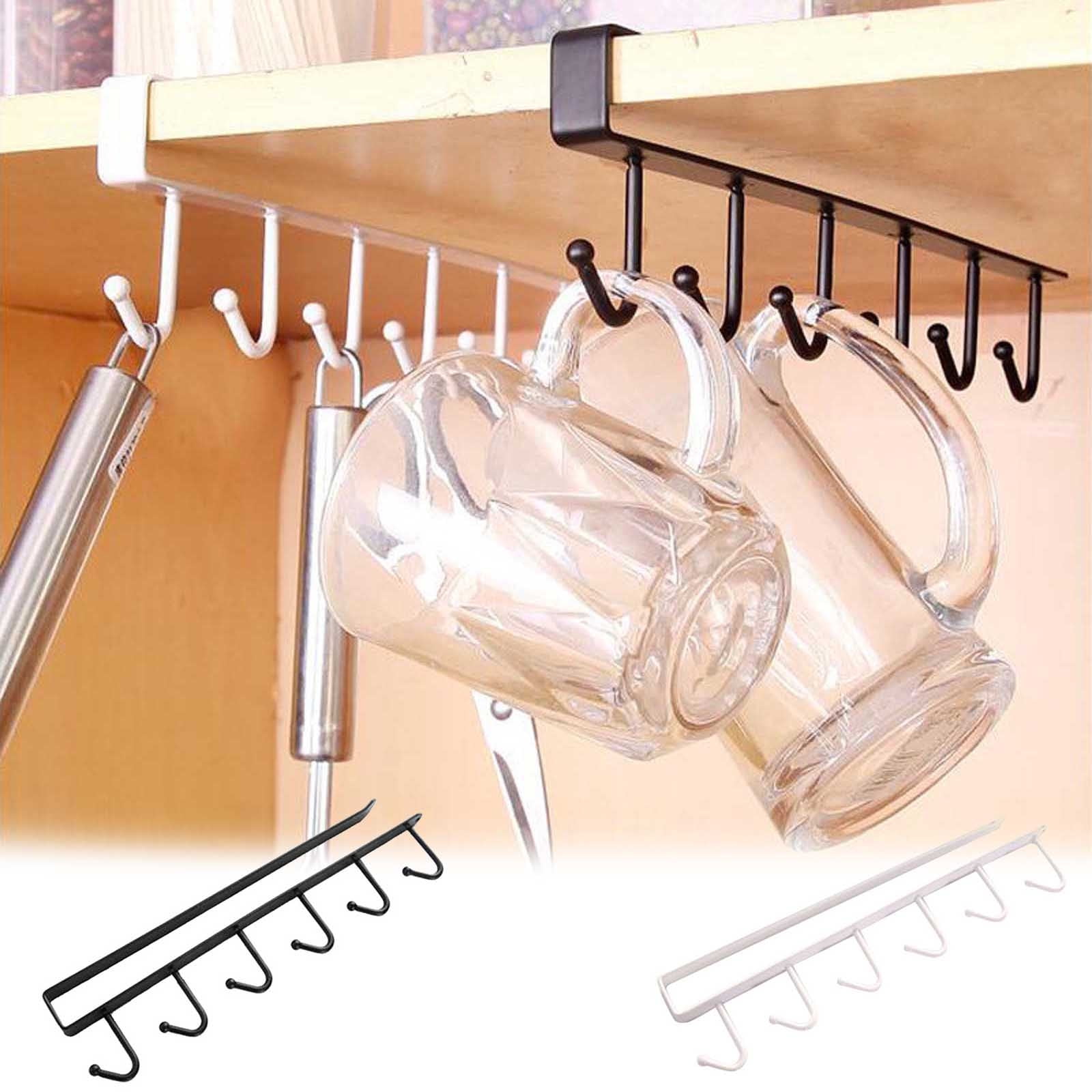 Kitchen Storage Rack Cupboard Hook Organizer, Wall Mountable Shelf ...