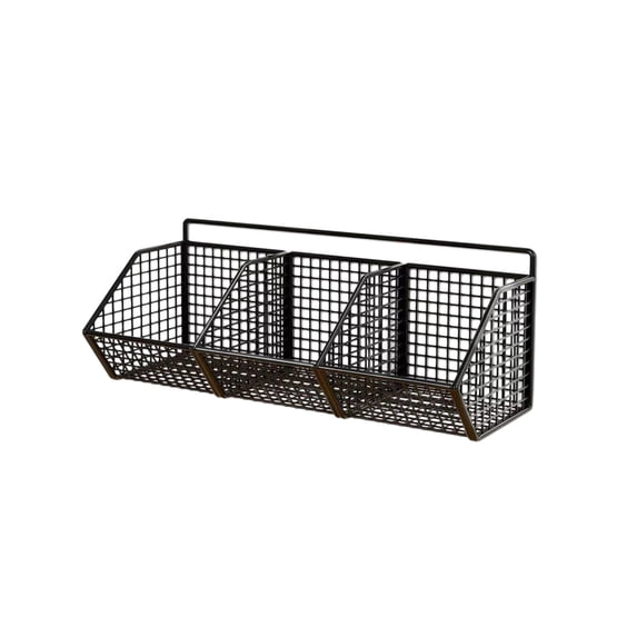 Kitchen Storage Rack - Wall Mounted Hanging Basket Organizer for Ginger ...