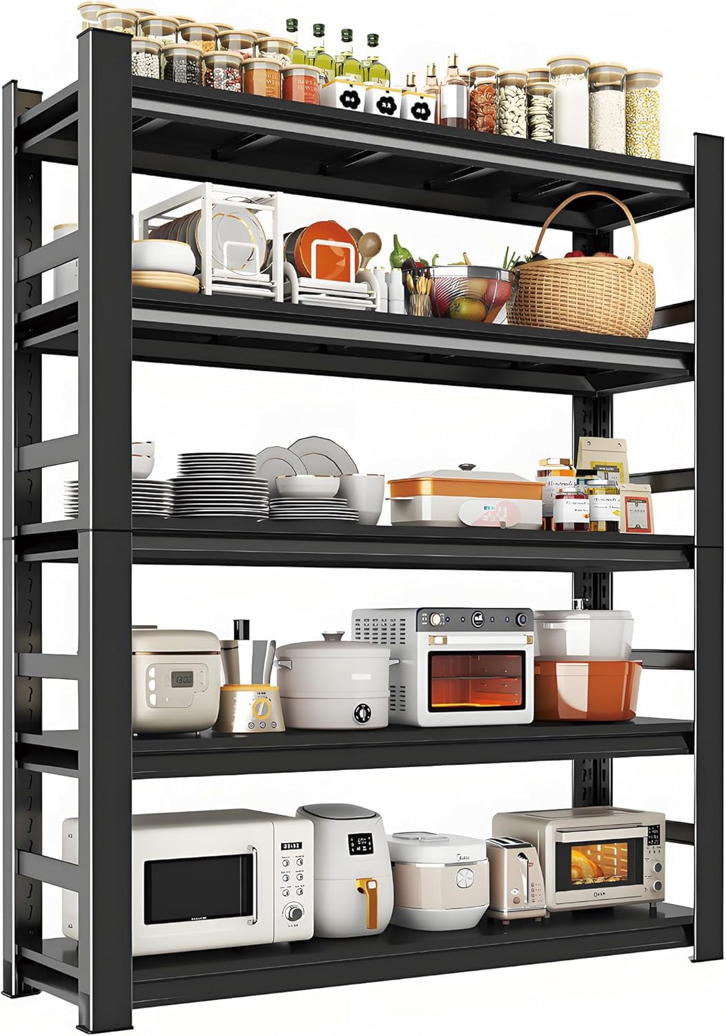 Kitchen Storage Shelves, Metal Shelving, Freestanding Heavy Duty Shelf ...