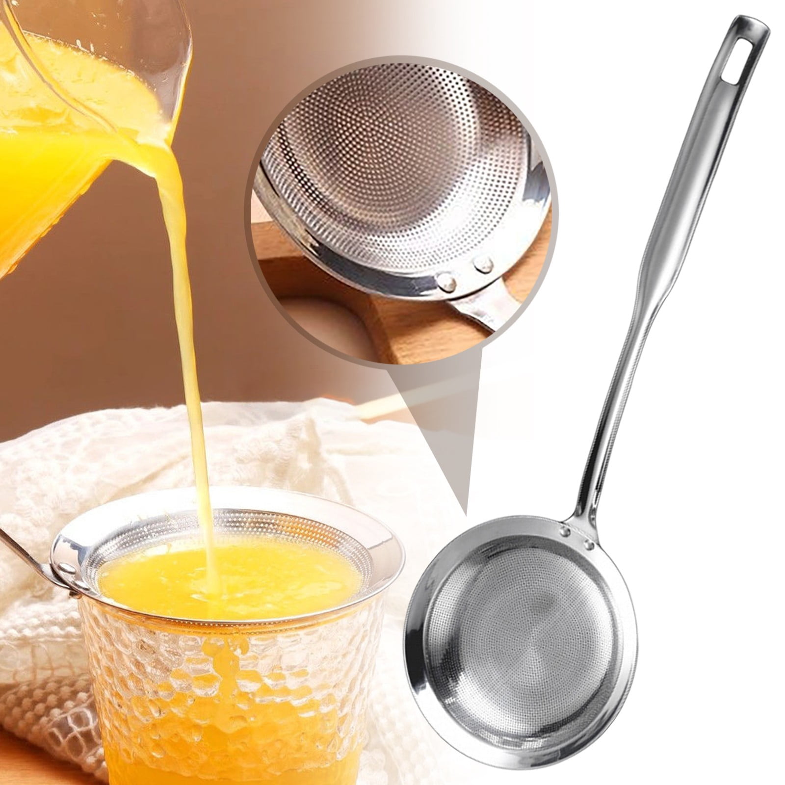 Kitchen Strainer,Mesh Stainless Colander 2026 Upgrade Stainless Mesh ...