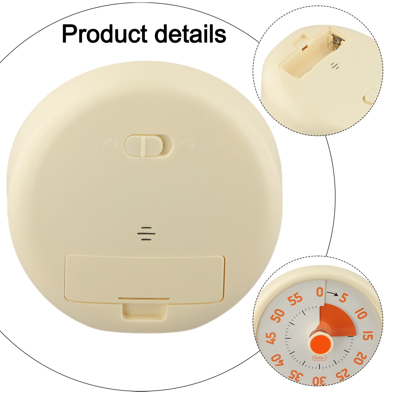 Kitchen Study Work Timer Clock Cooking Alarm Clock For Bathroom ...